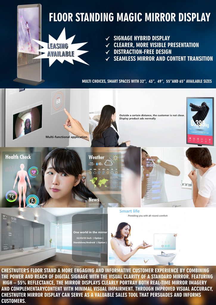 Floor Standing Magic Mirror - Interactive Ads